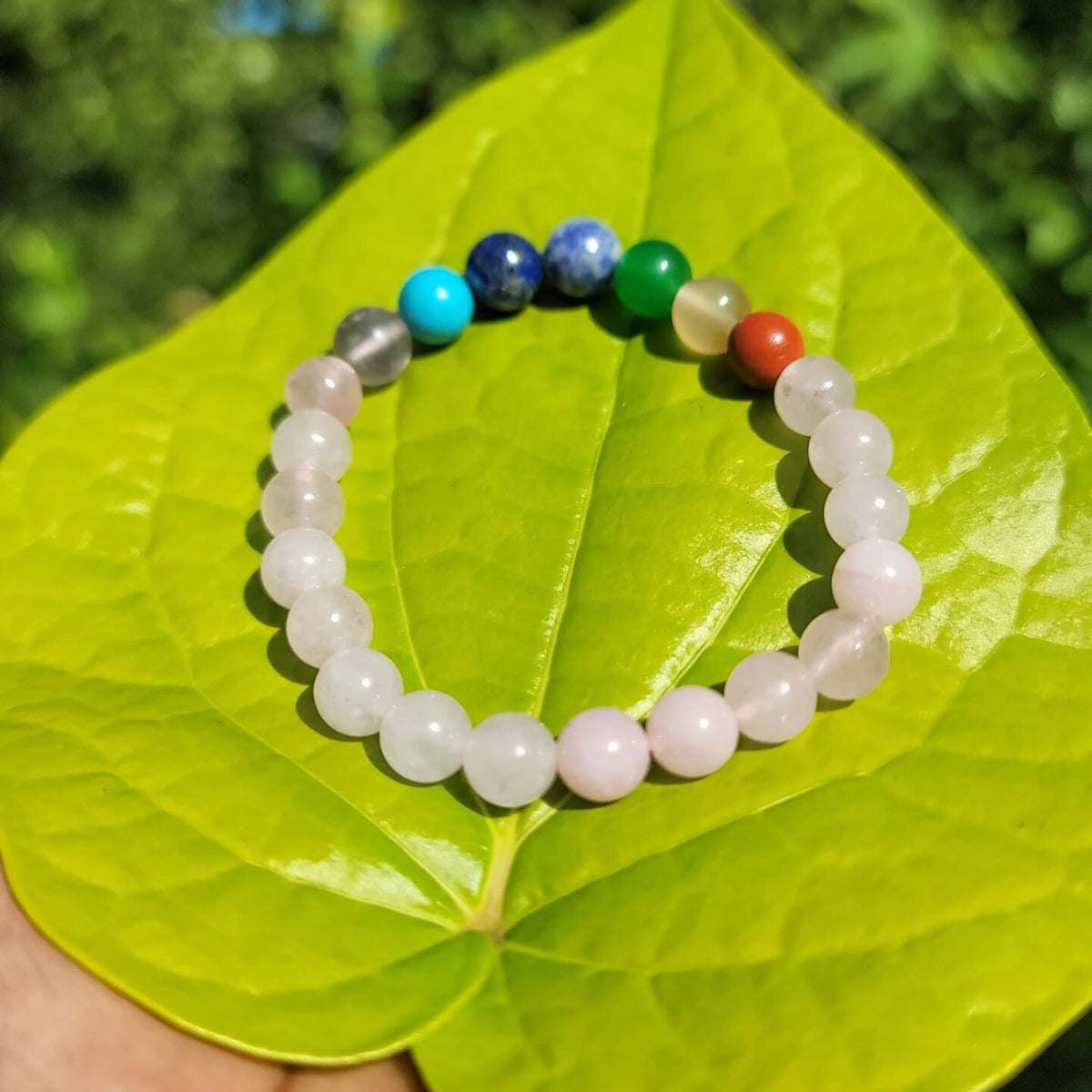 Rose Quartz + Chakra Bracelet – AathiLife
