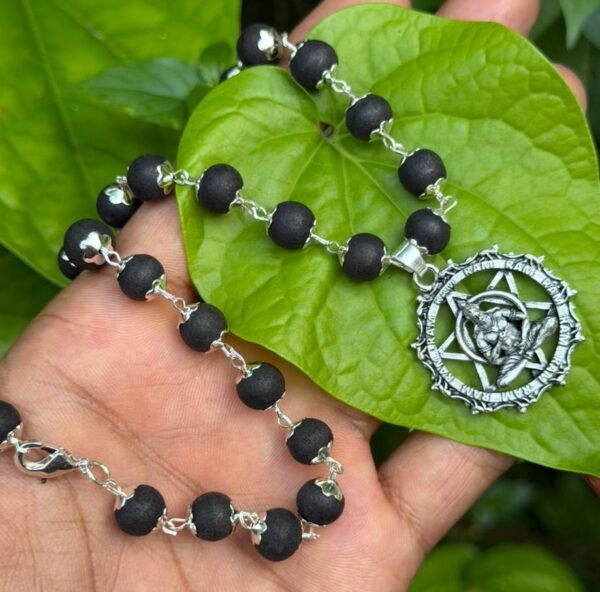 Karungali German Silver Mala with Hanuman Dollar-TYPE C – aathilife